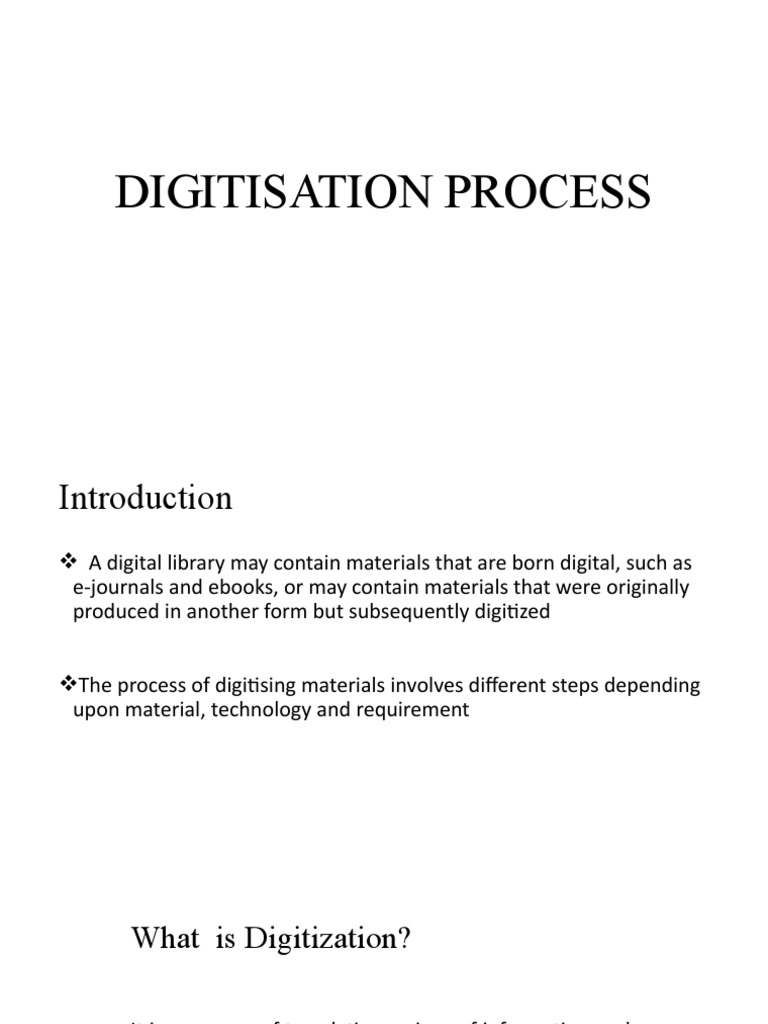 Digitization Process | PDF | Image Scanner | Data Compression
