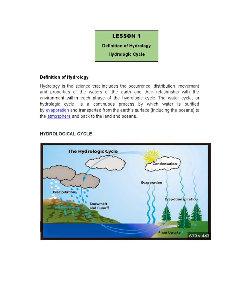 Hydrology Lesson 1 | PDF | Water | Water Cycle