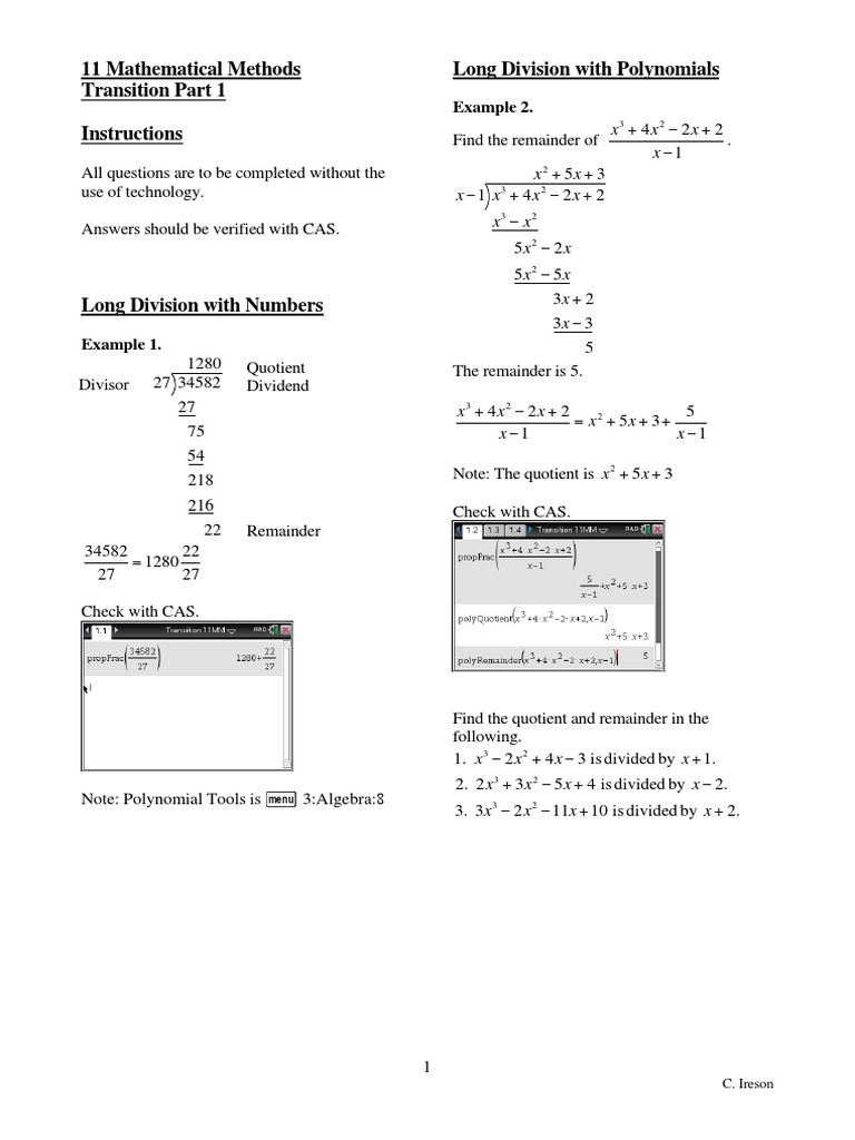 2023 11MM Long Division Notes | PDF | Factorization | Applied Mathematics