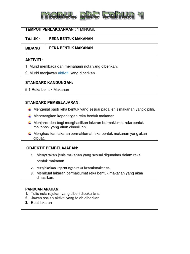 Modul PDPR RBT | PDF