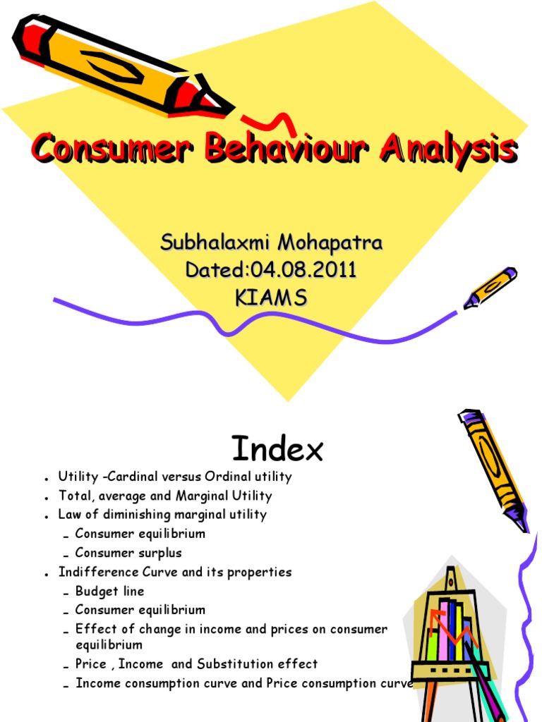 Consumer Behaviour Presentation Pdf Utility Economic Theories