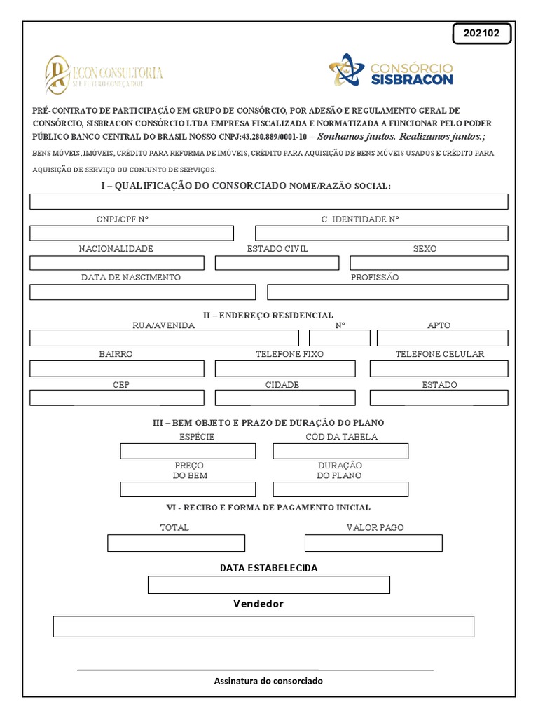 Pré-Contrato - Base | PDF