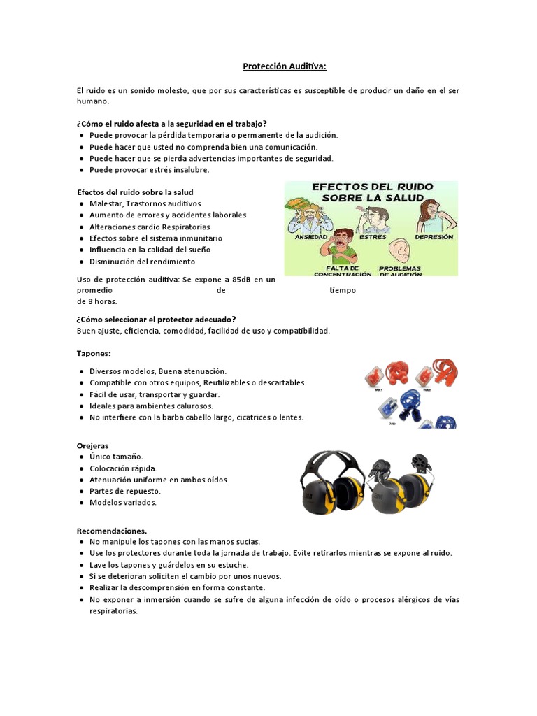 Charla 5 Minutos, Protección Auditiva | PDF