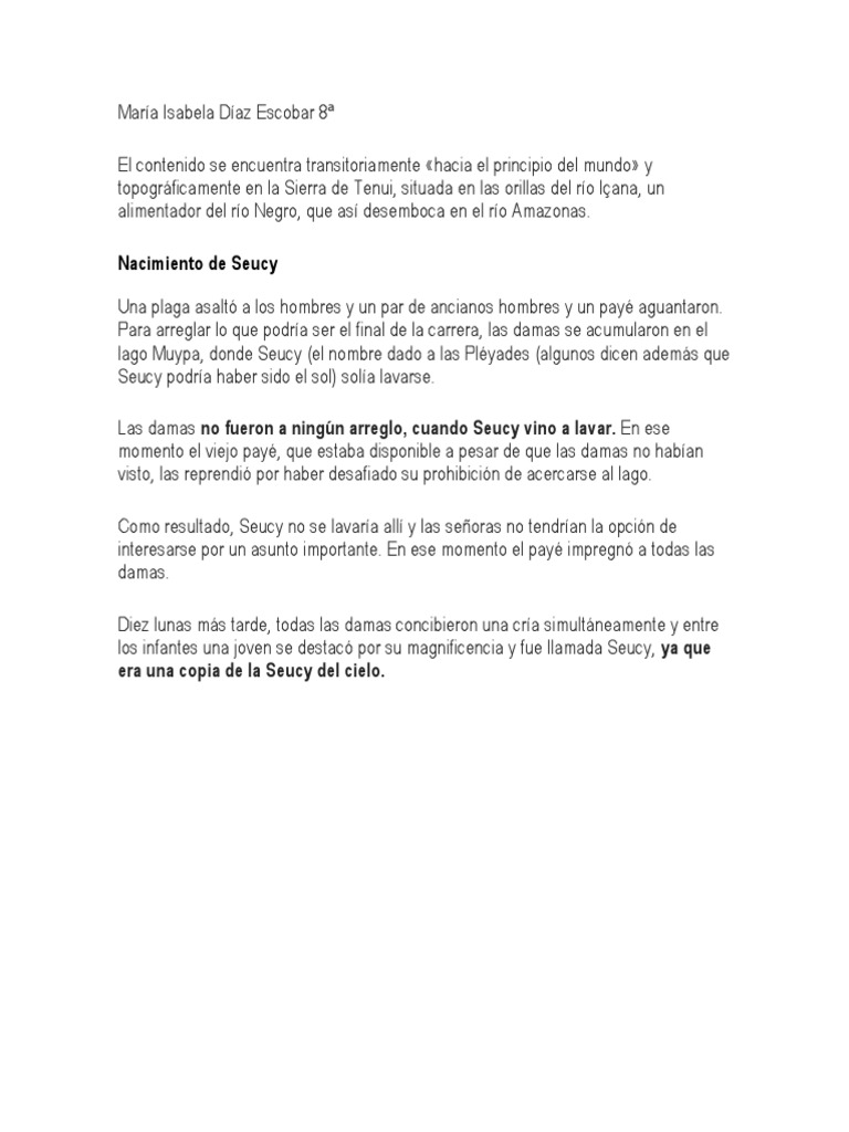 Resumen de la leyenda de Yurupary | PDF