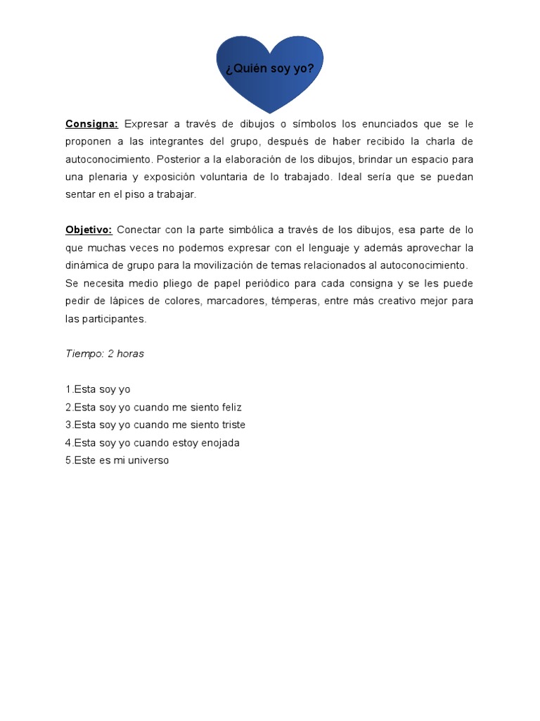 Dinámica - Quién Soy Yo | PDF