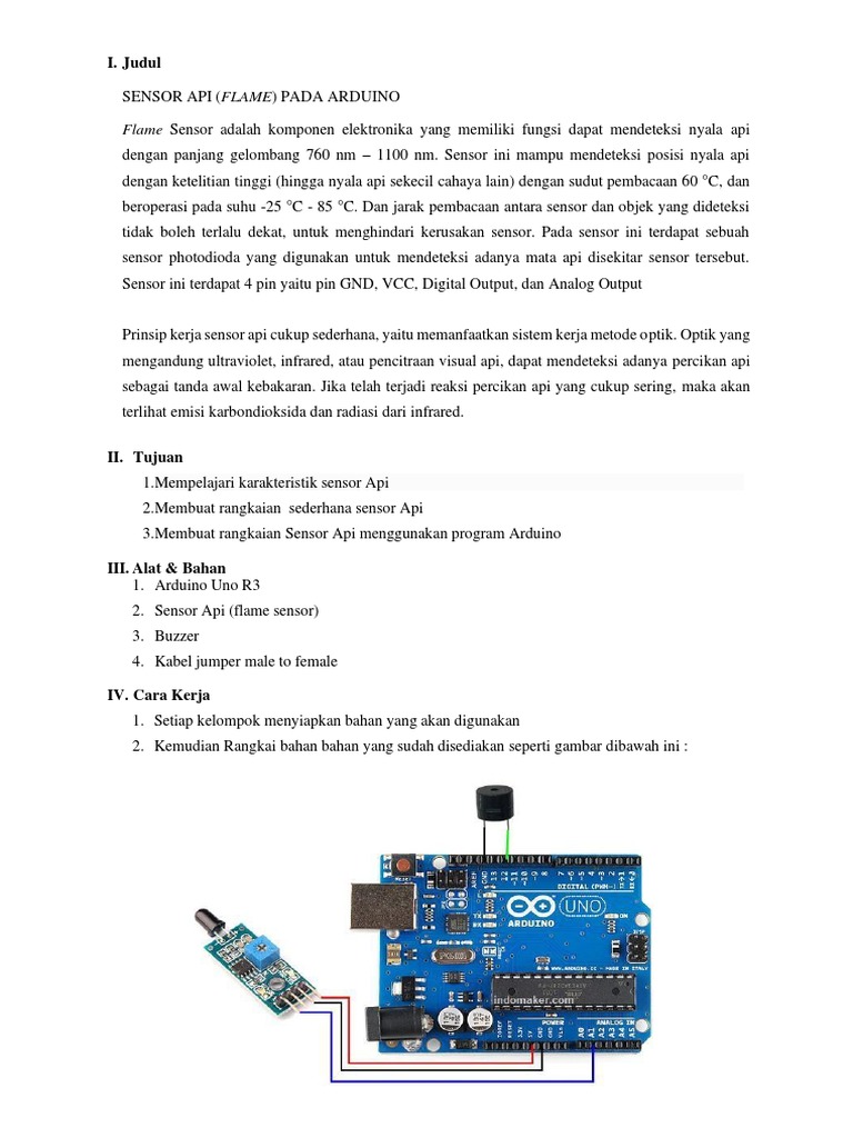 Rangkaian Sensor Api dengan Arduino | PDF | Teknologi & Rekayasa