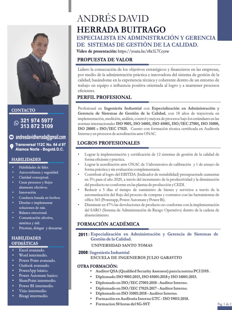 Especialista en Gestión de Calidad ISO | PDF | Negocios | Tecnología