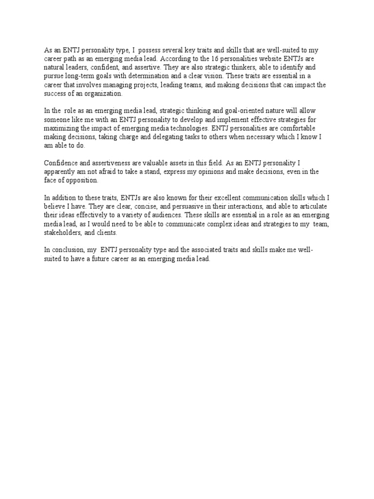 personality reflection | PDF