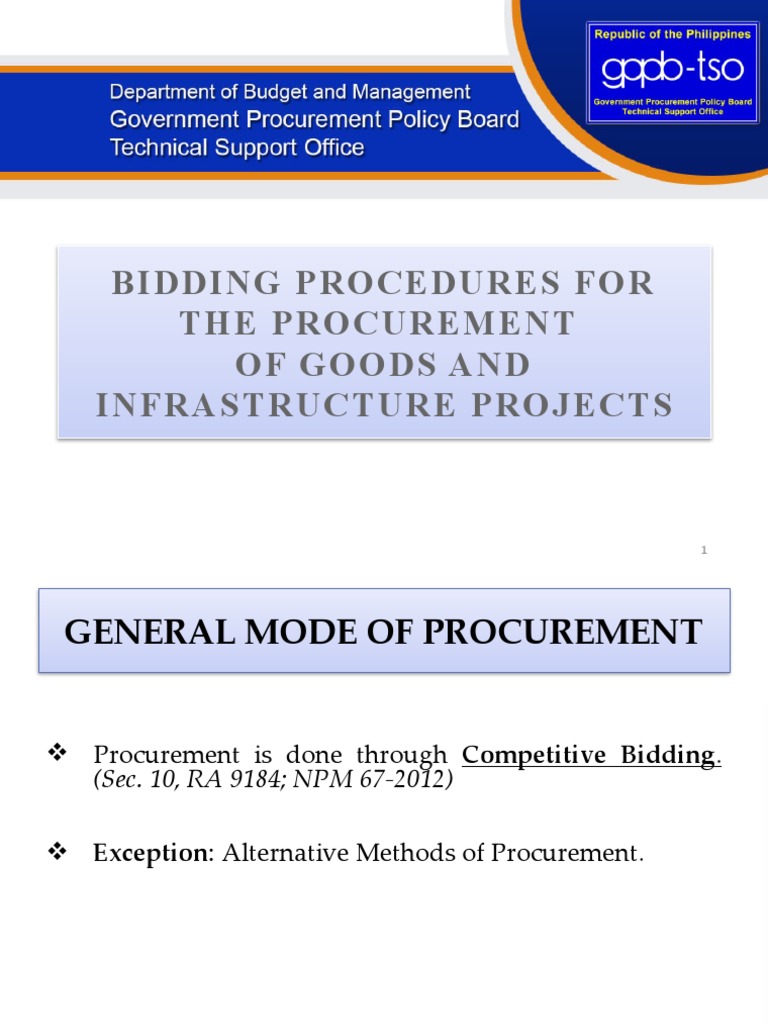 Competitive Bidding Procedures Guide | PDF | Joint Venture | Guarantee