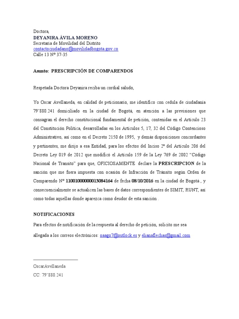 Formato de Comparendos | PDF