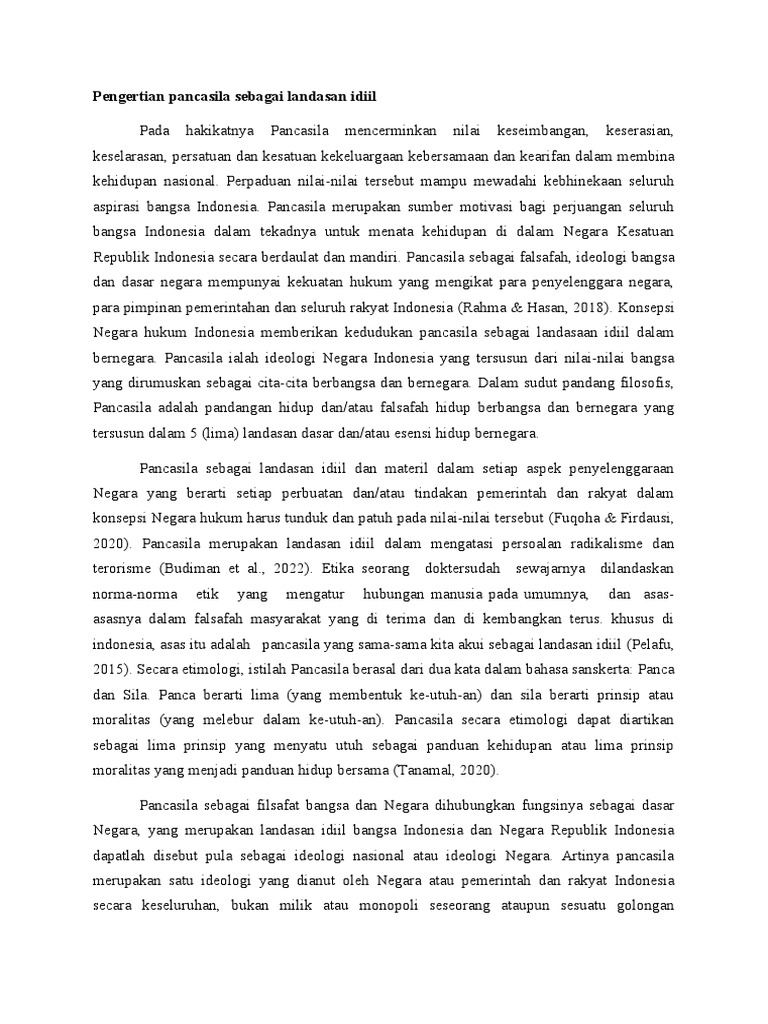 Pengertian Pancasila Sebagai Landasan Idiil | PDF