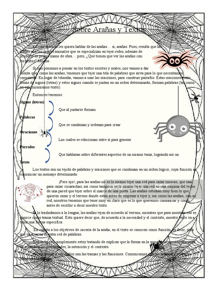 06 - Sobre Arañas y Textos | PDF | Comunicación | Telaraña