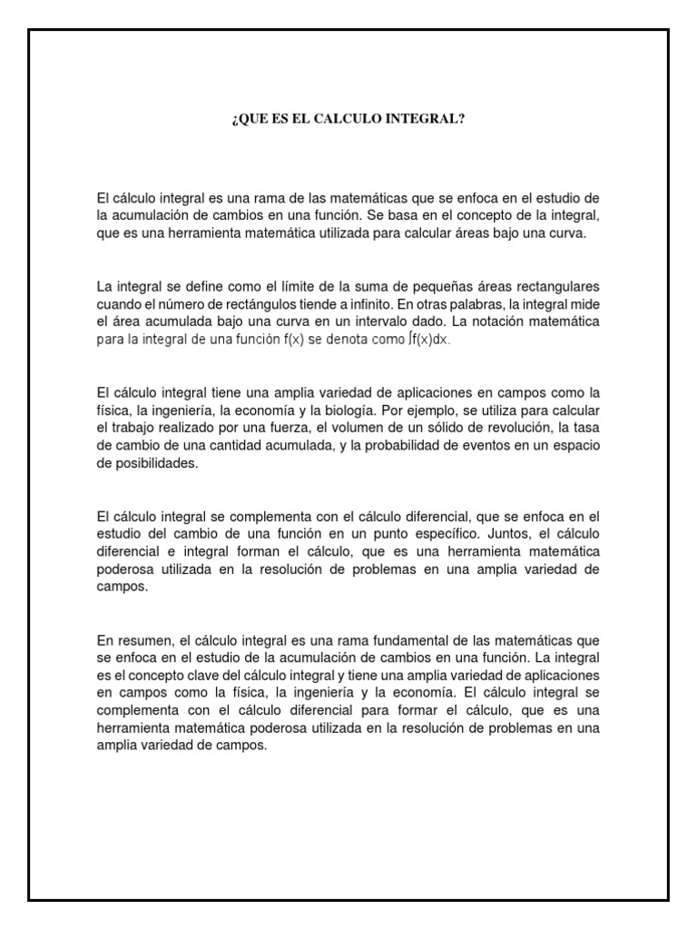 Que Es El Calculo Integral | PDF