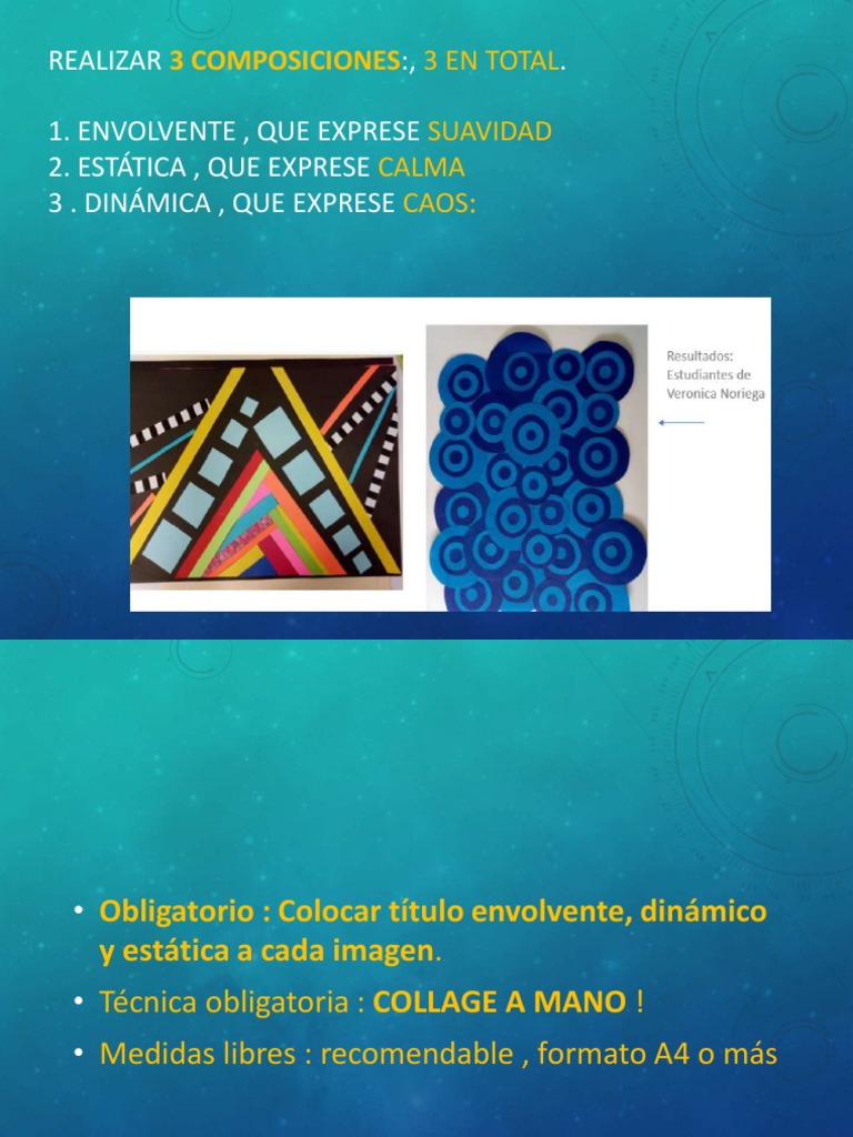 Creaciones artísticas con collage para expresar suavidad, calma y caos ...