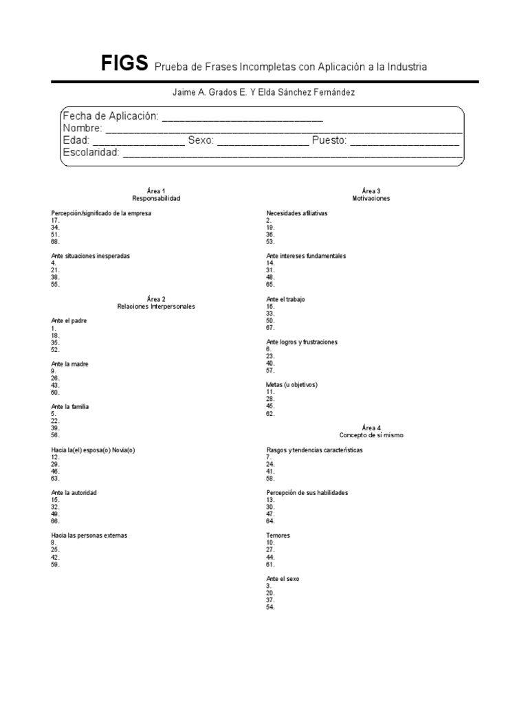 04 FIGS Vaciado de Respuestas PDF | PDF