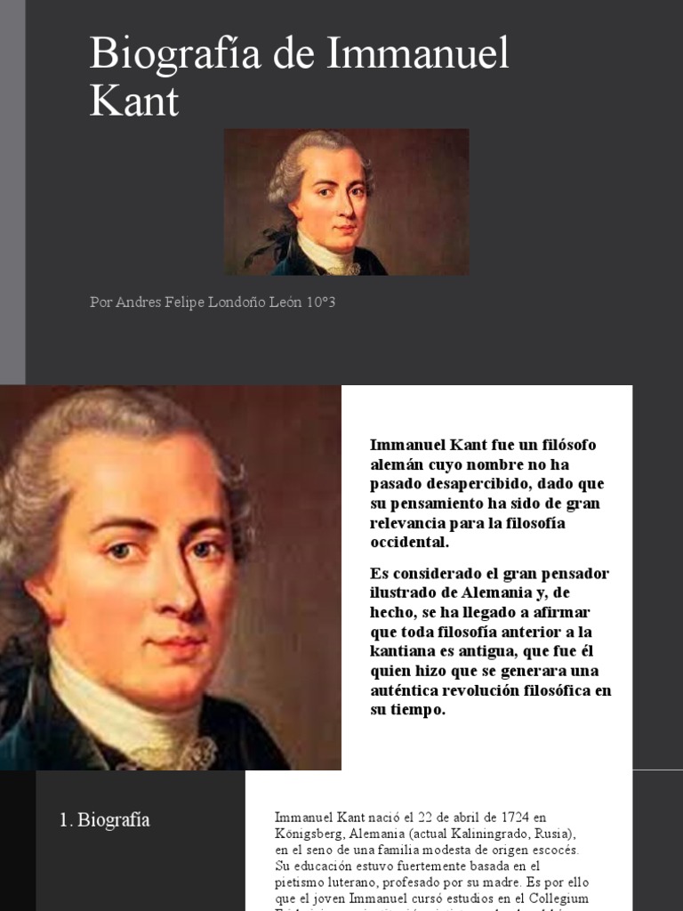 Biografía de Immanuel Kant | PDF | Immanuel Kant | Razón