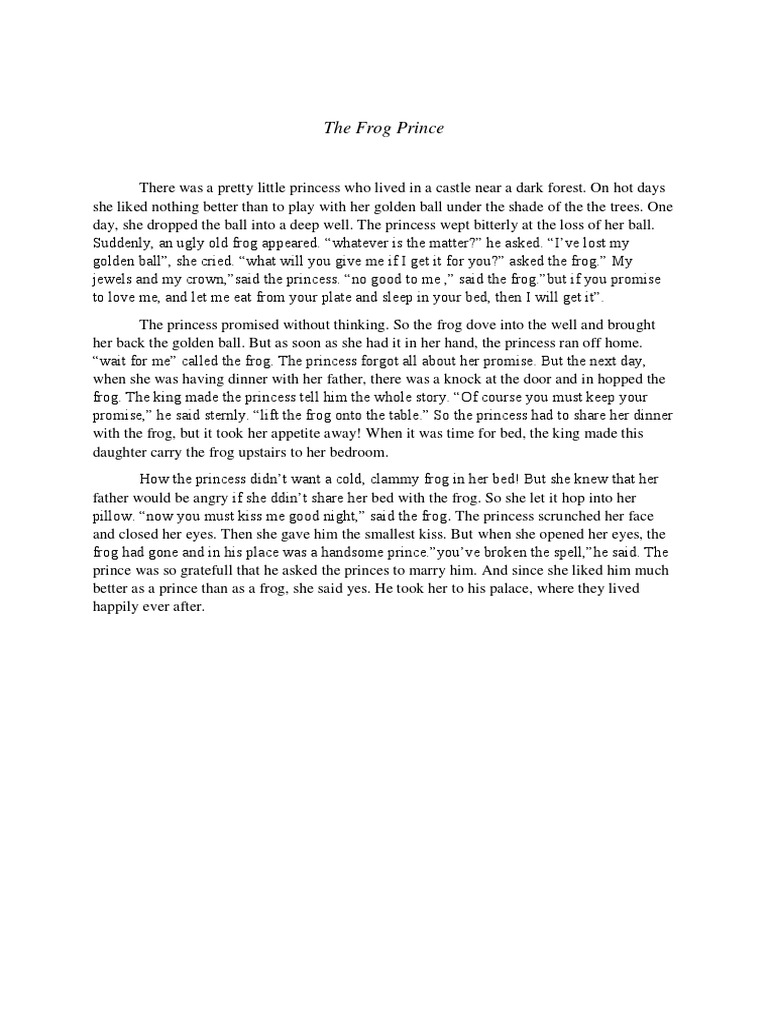 The Frog Prince PDF | PDF