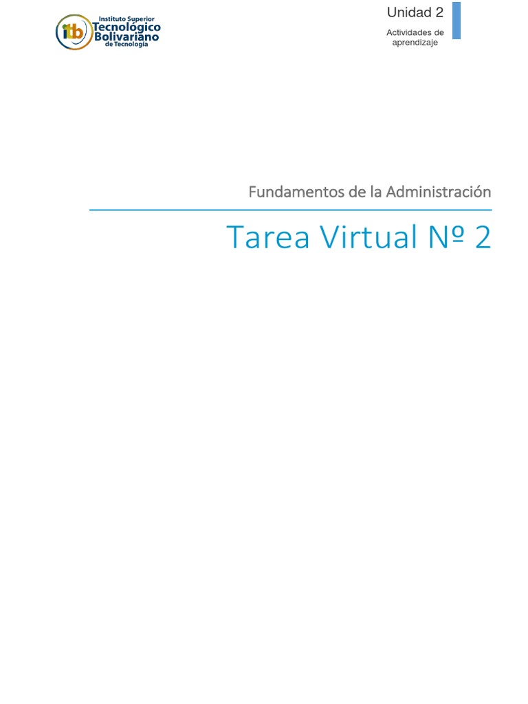 Tarea Virtual 2 | PDF