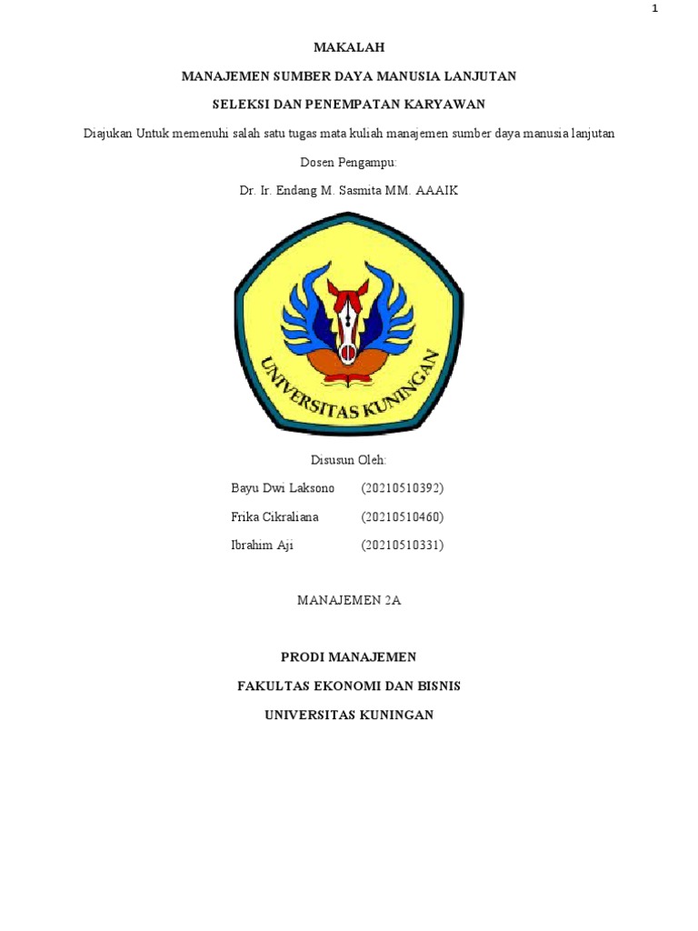 P-Kel. 2 Bab. 6 Seleksi Dan Penempatan KARYAWAN Buku-1 MSDM Lanjutan | PDF