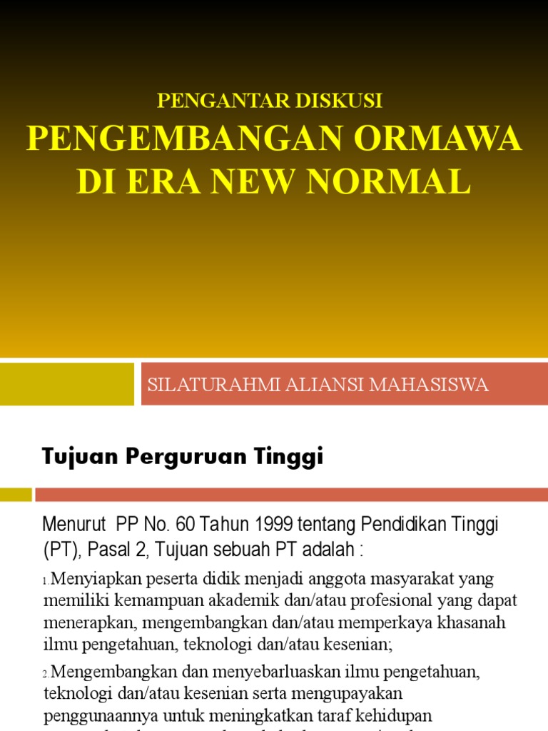 Pengantar Diskusi ORMAWA | PDF