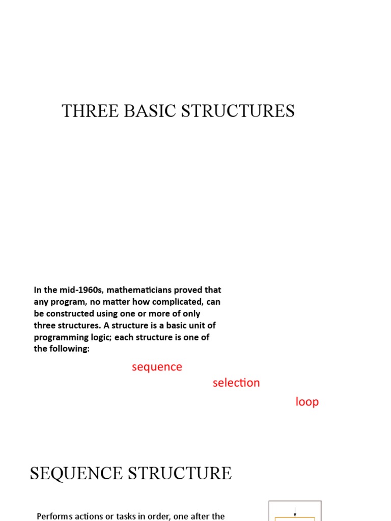 Three Basic Structures | Download Free PDF | Control Flow | Software ... Three Basic Structures | Download Free PDF | Control Flow | Software ...