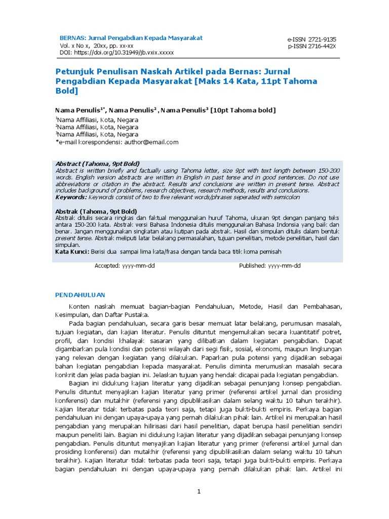 BERNAS (New Manuscript Template 2023) | PDF | Kajian Bahasa Asing