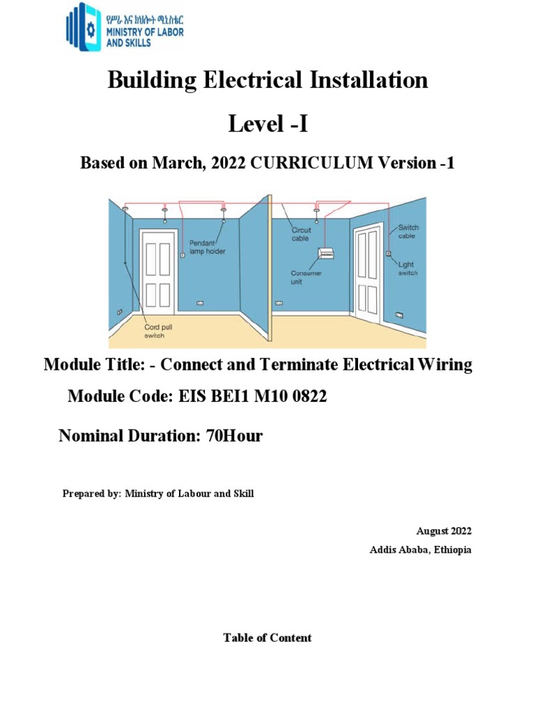 Building Electrical Installation Level - I: Based On March, 2022 CURRICULUM Version - 1 | PDF