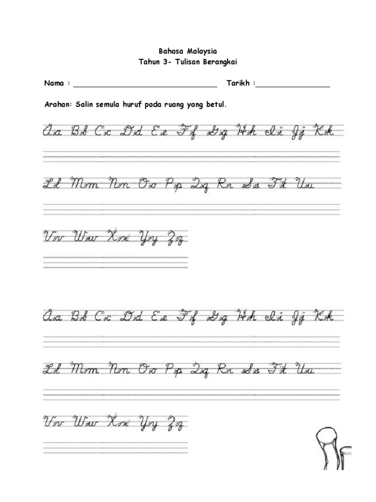 Tulisan Berangkai Tahun 2 | PDF