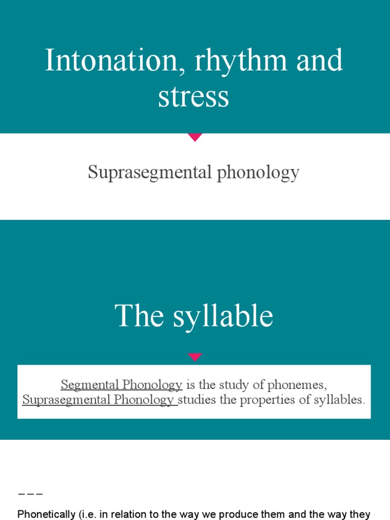 Intonation, Rhythm and Stress | PDF | Stress (Linguistics) | Syllable