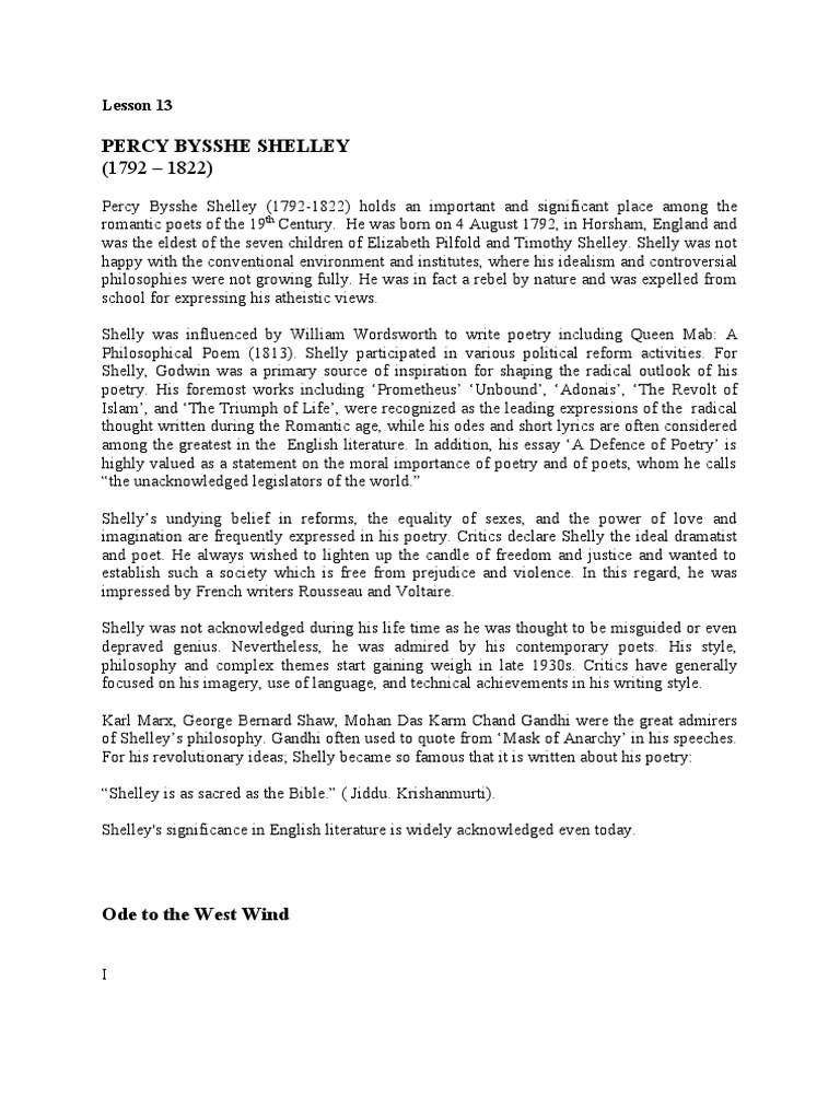 Virtual University of Pakistan ENG 401 Handouts Lecture 13 | PDF | Poetry