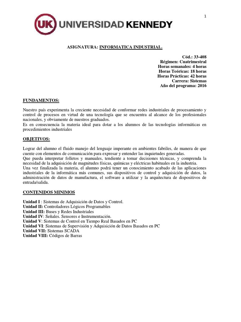 Informatica Industrial | PDF | Adquisición de datos | Scada