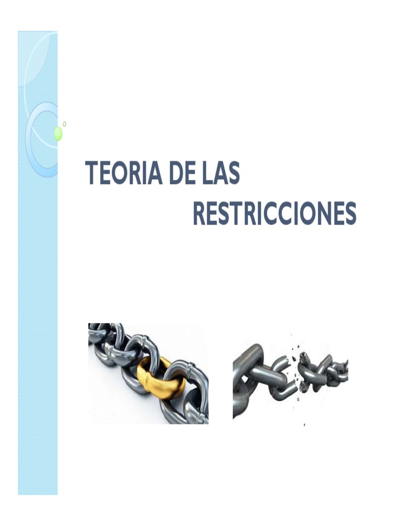 TEORIA DE LAS RESTRICCIONES Presentacion | PDF