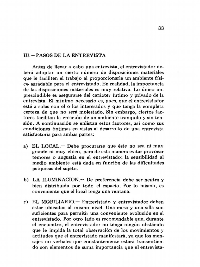 Lectura 7, Pasos de La Entrevista | PDF