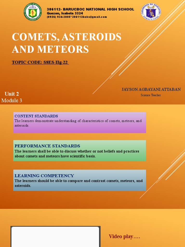 Comets Asteroids And Meteors Edited Pdf Comet Meteorite