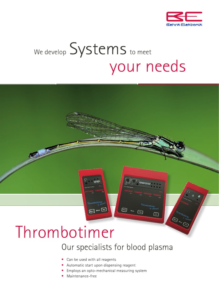Thrombotimer en | PDF | Electrical Engineering | Equipment