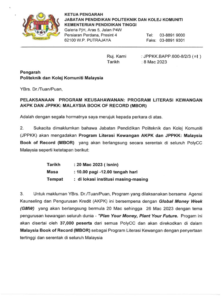 Surat Program MBOR ke PolyCC (2).pdf | PDF