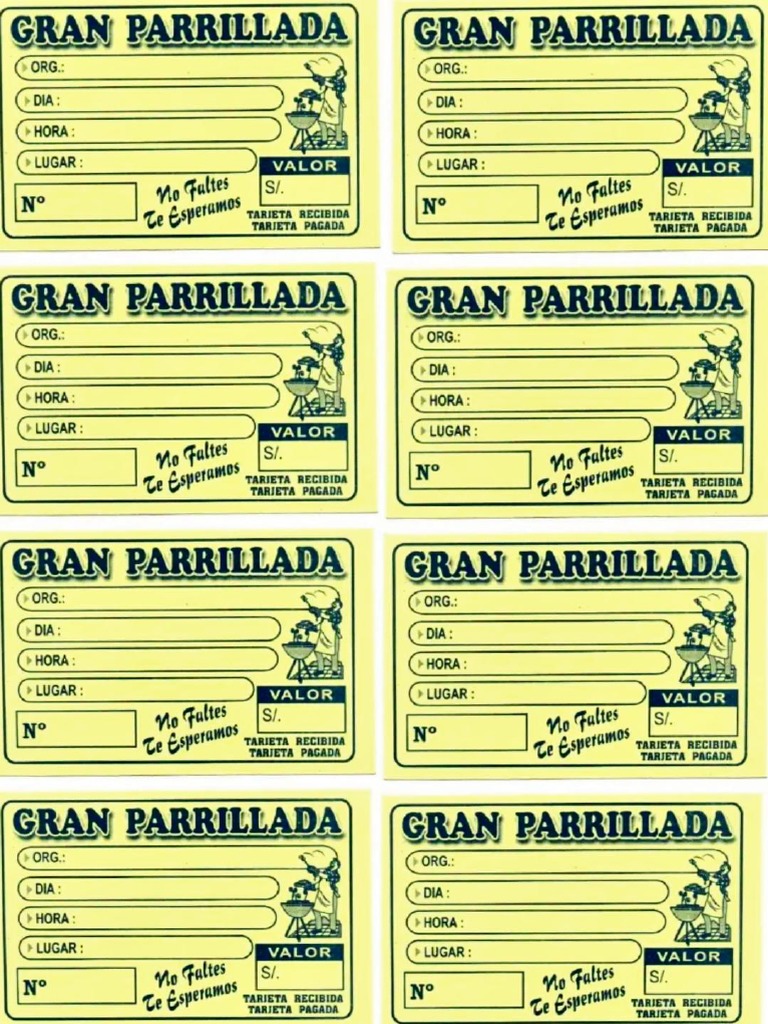 Tarjetas de Pollada Bailable PDF | PDF