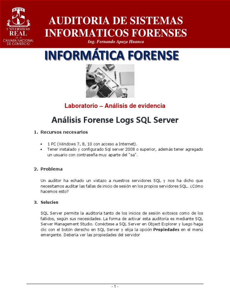 Analisis Forense SQL Server | PDF