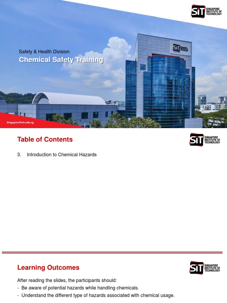 Introduction To Chemical Hazards v3 | PDF | Toxicity | Hazards