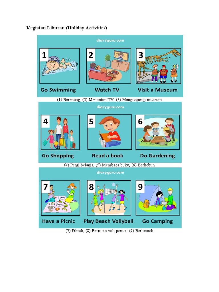 Kegiatan Liburan | PDF | Language Arts & Discipline | Home & Garden