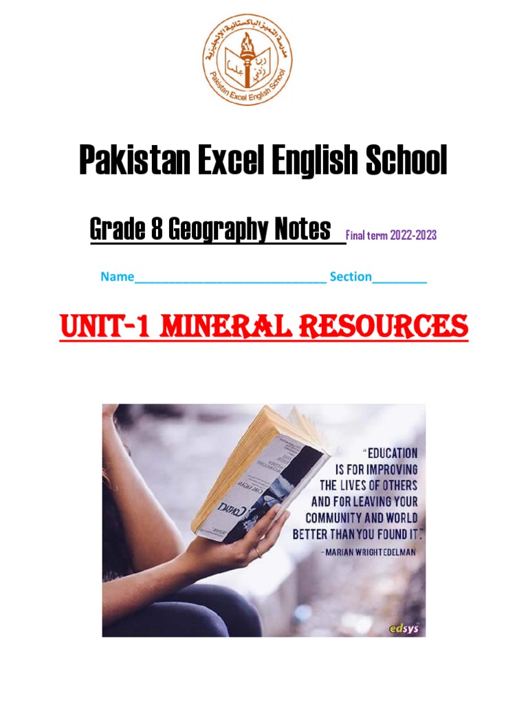 Unit 1 Mineral Resources Solved Unsolved | PDF | Mining | Surface Mining