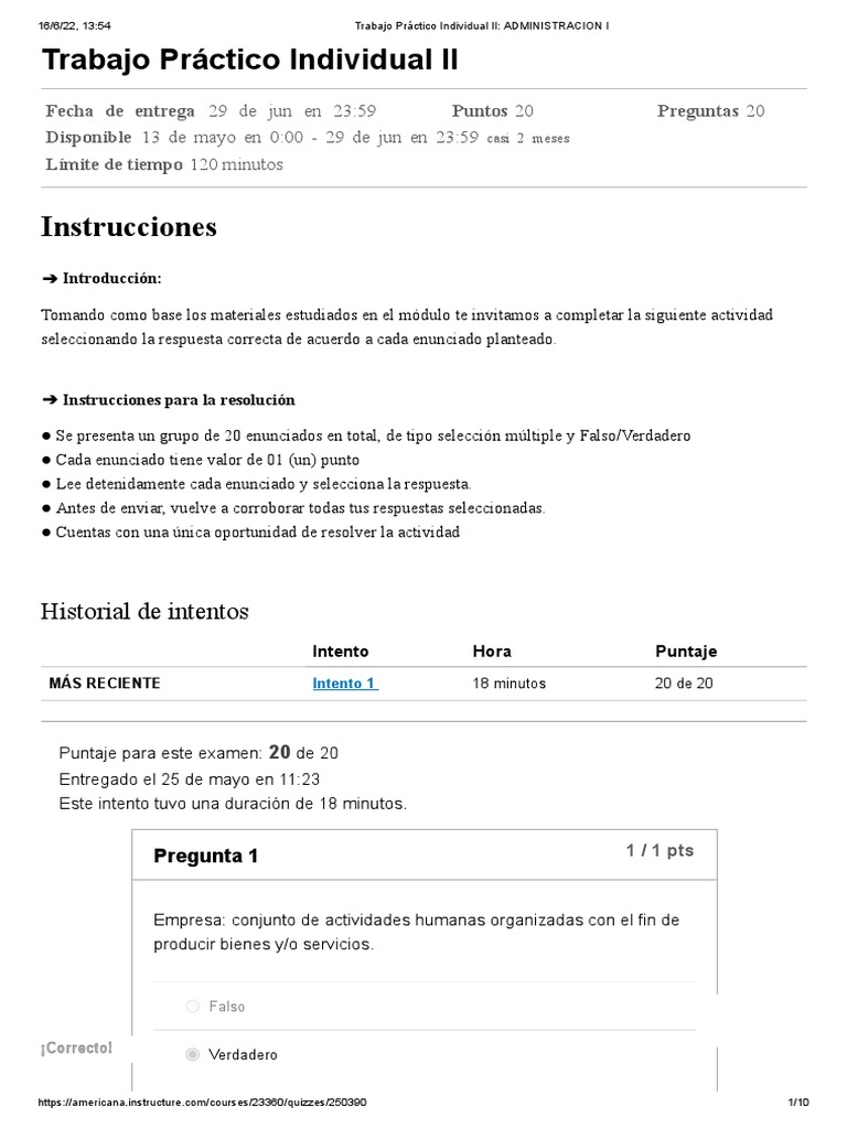 Trabajo PR Ctico Individual II ADMINISTRACION I PDF | PDF | Outsourcing | Pequeñas y medianas ...