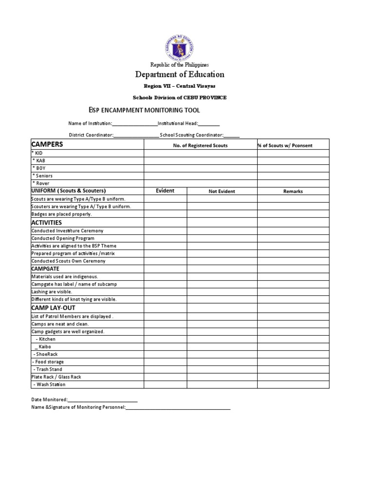 BSP Encampment Monitoring Tool | PDF