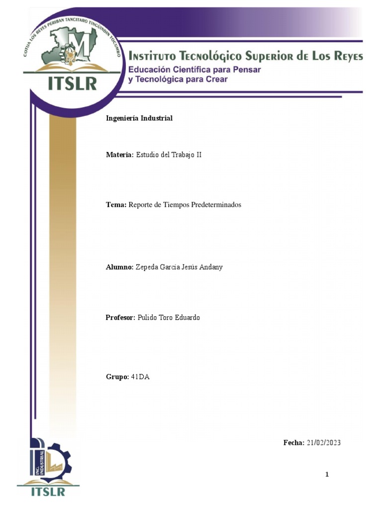 Técnicas De Tiempos Predeterminados Pdf Hora Medición