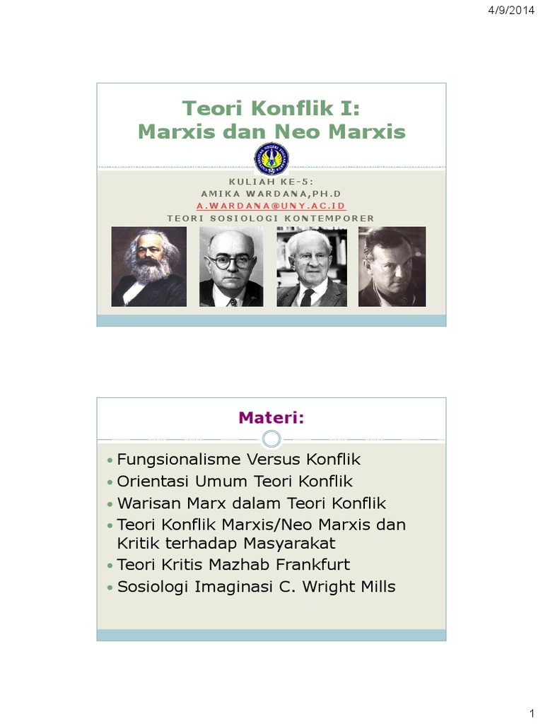 Teori Konflik Marxis & Neo Marxis | PDF