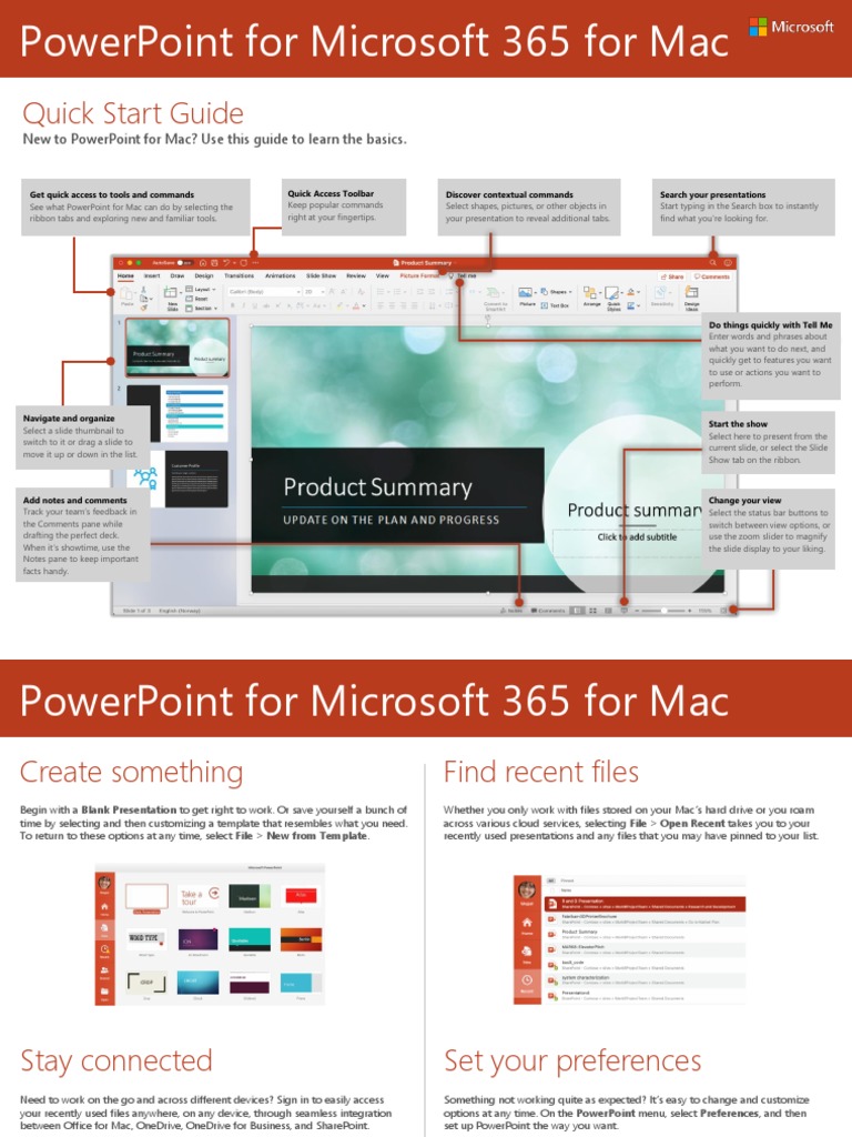 PowerPoint For MAC Quick Start Guide | PDF | Microsoft Power Point ...