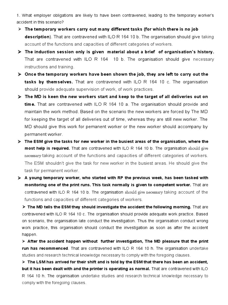 Answer | PDF | Occupational Safety And Health | Risk