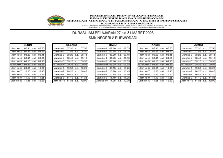 Durasi Jam KBM BERSAMAAN DENGAN ASESMEN SMT Genap 22-23 | PDF | Kajian Bahasa Asing