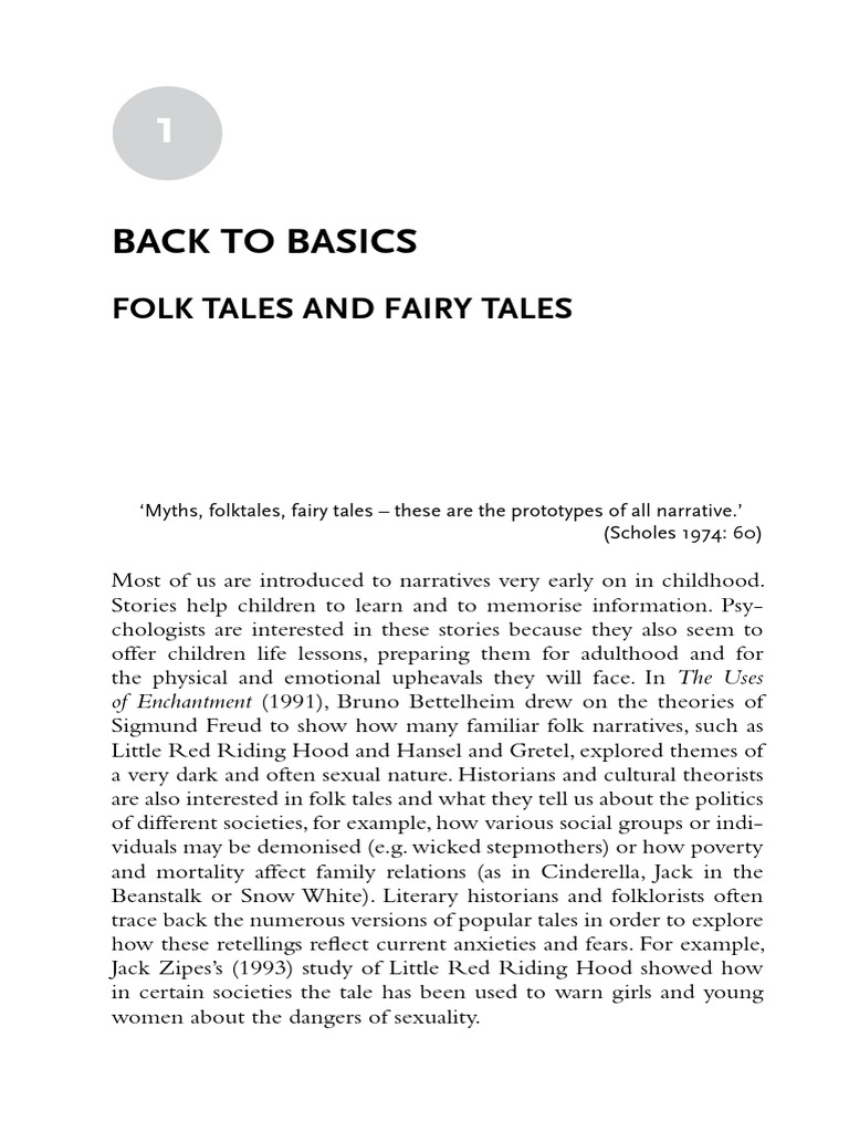 Back To Basics: Folk Tales and Fairy Tales | PDF | Fairy Tales | Narrative