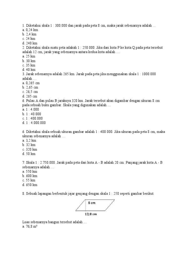 Diketahui skala 1 | PDF
